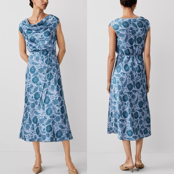 Ann Taylor | Dresses | Ann Taylor 224 Paisley Floral Printed Long ...
